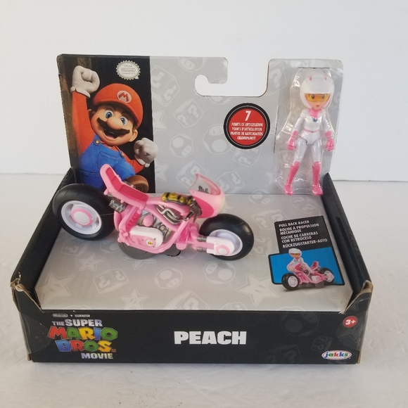 Toys | Pull Back Motorcycle Kart 223 Princess Peach Racer Super Mario ...